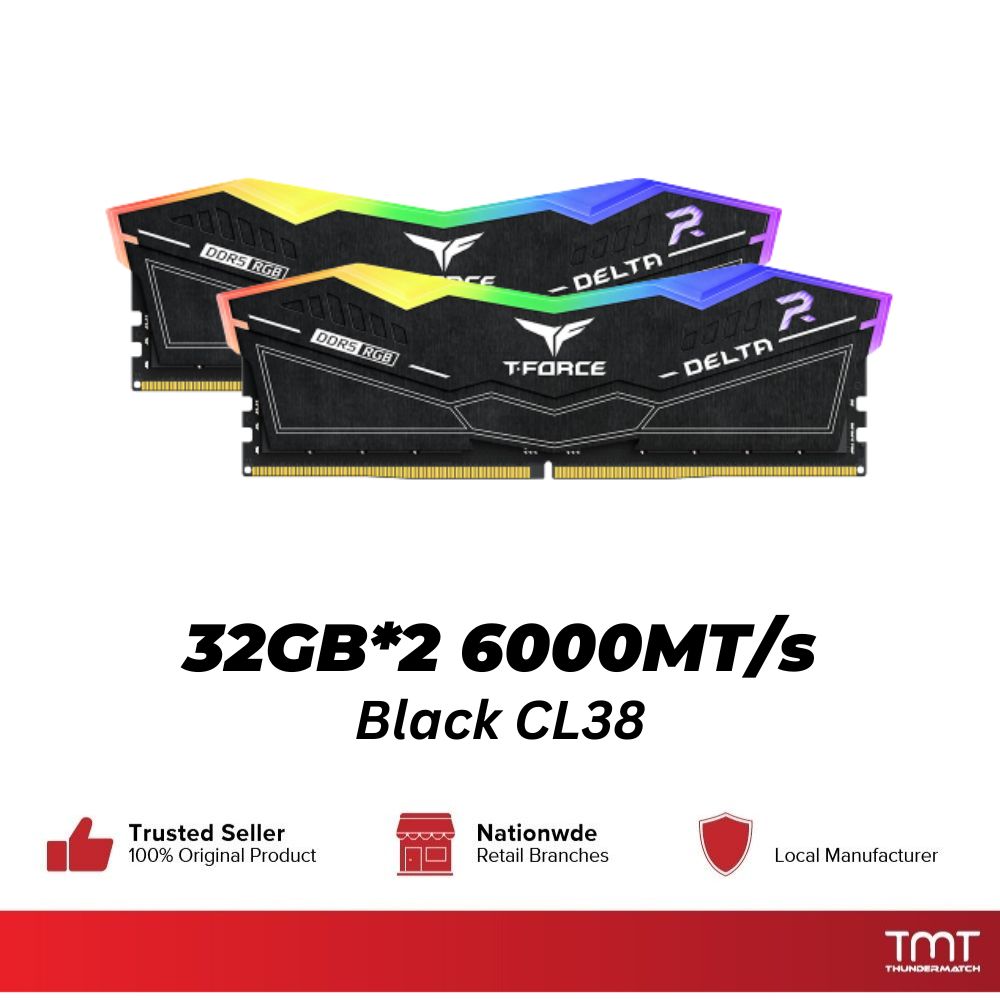 Team Group T-Force Delta RGB DDR5 Desktop Ram DIMM Kit | Thunder Match