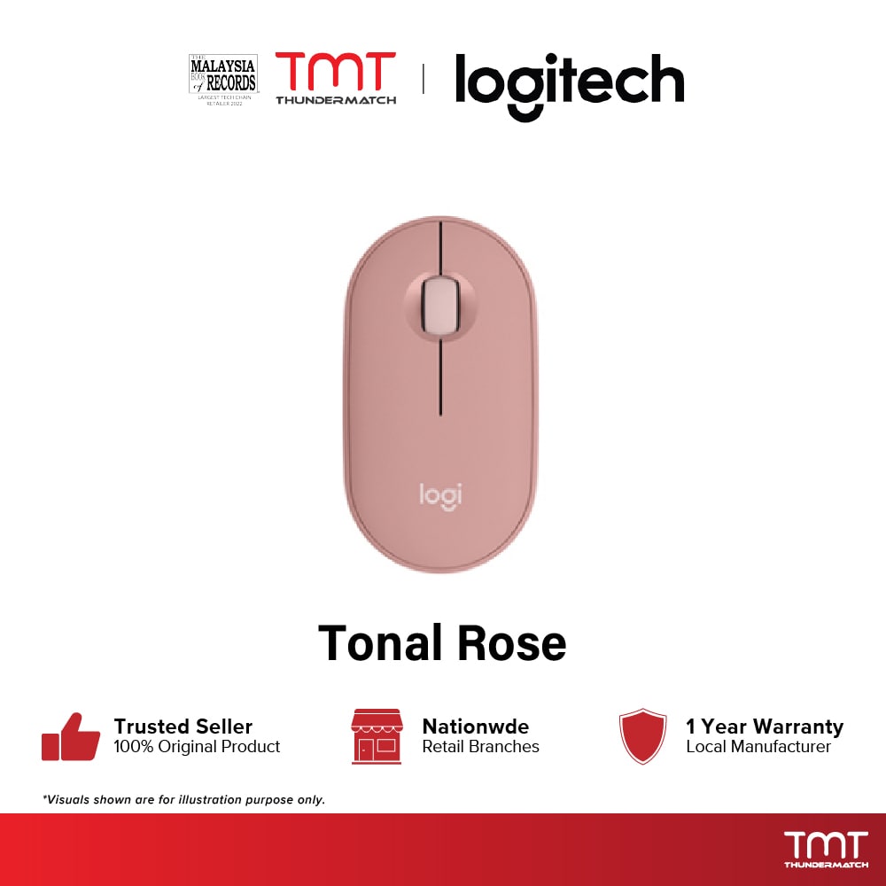 Logitech Pebble Mouse 2 M350s Slim Bluetooth Wireless Mouse | Thunder Match