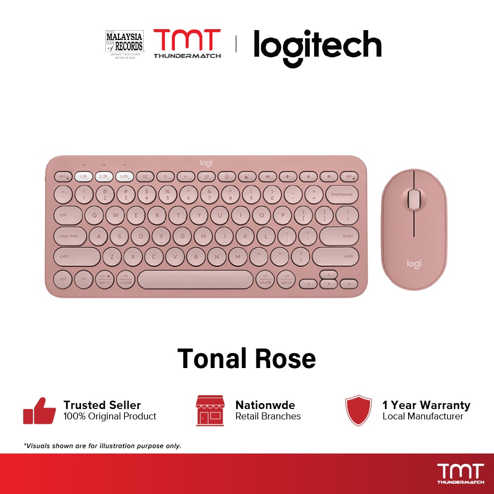 Logitech Pebble 2 Bluetooth Keyboard and Mouse Combo K380s + M350s ...