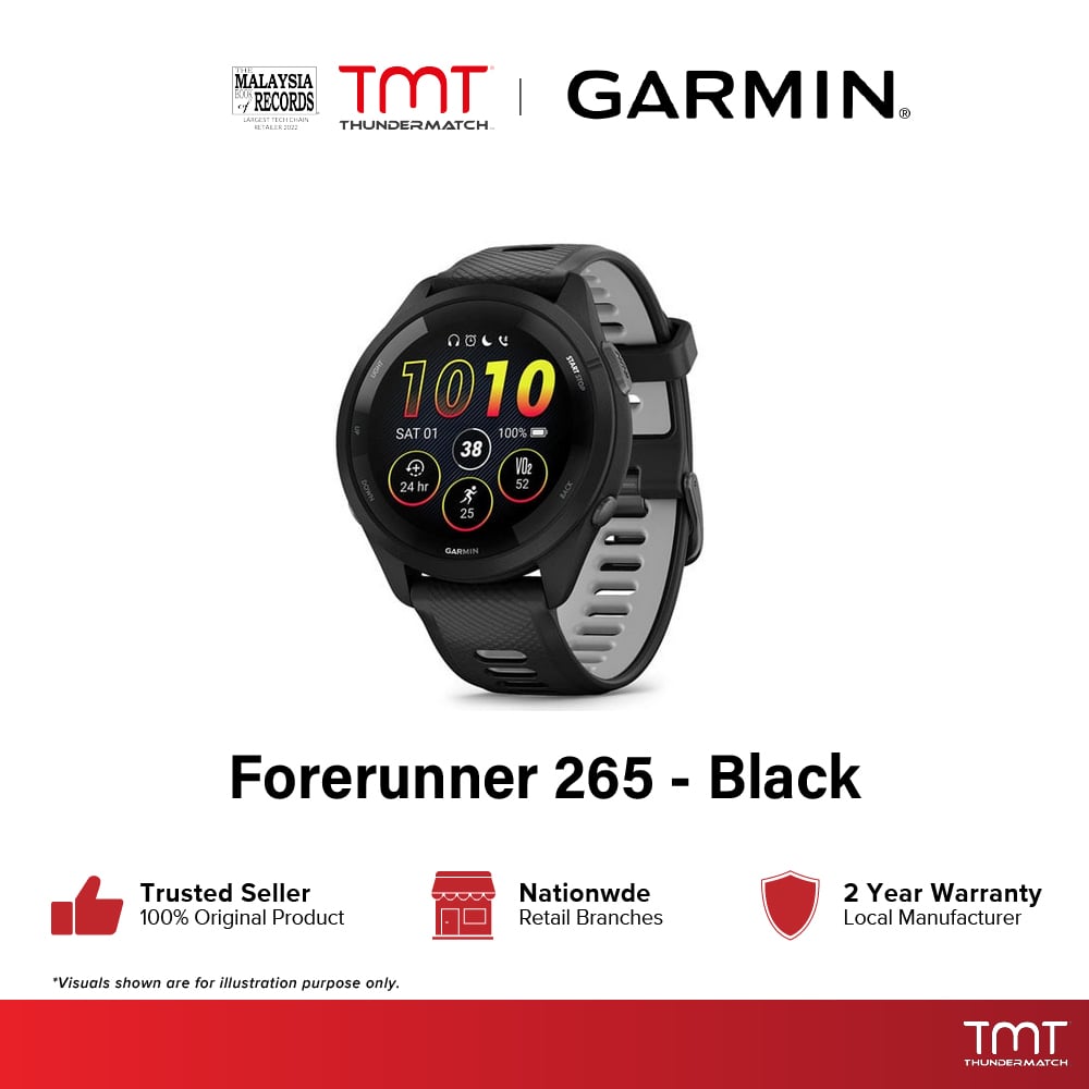 Garmin Forerunner 265 Music Running Smartwatch with AMOLED Display ...