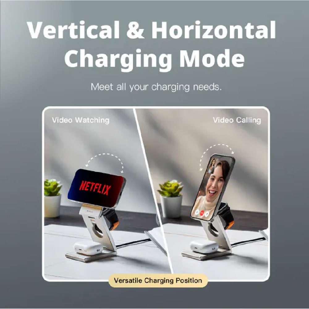 ADAM Elements Mag Z Magnetic 3in1 Foldable Travel Charging Station ...