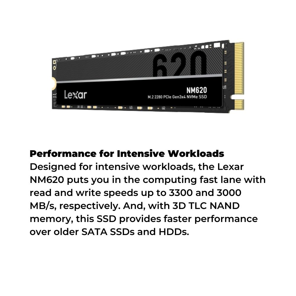 Lexar NM620 M.2 2280 PCIe NVMe SSD | Thunder Match