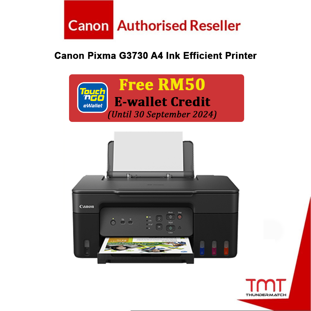 Canon Pixma G3730 A4 Ink Efficient Printer - (Print, Scan, Copy, WiFi ...