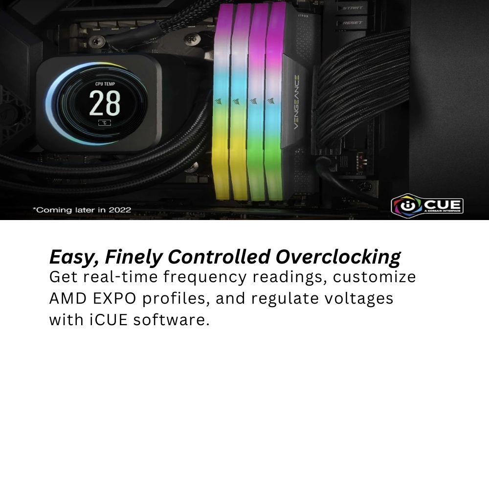 Corsair Vengeance RGB DDR5 Desktop Ram DIMM Kit of 2 | Thunder Match