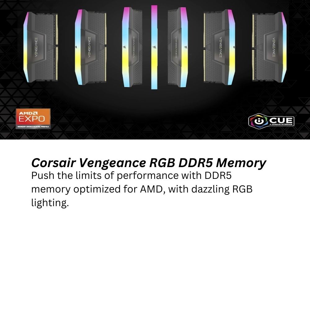 Corsair Vengeance RGB DDR5 Desktop Ram DIMM Kit of 2 | Thunder Match