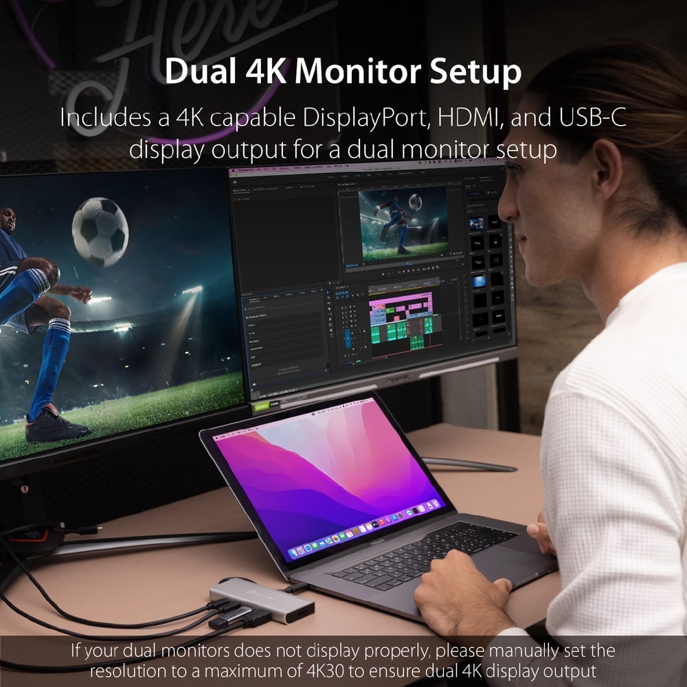 J5create USB4 5-in-1 Dual 4K Multi-Port Hub (JCD401) | Thunder Match